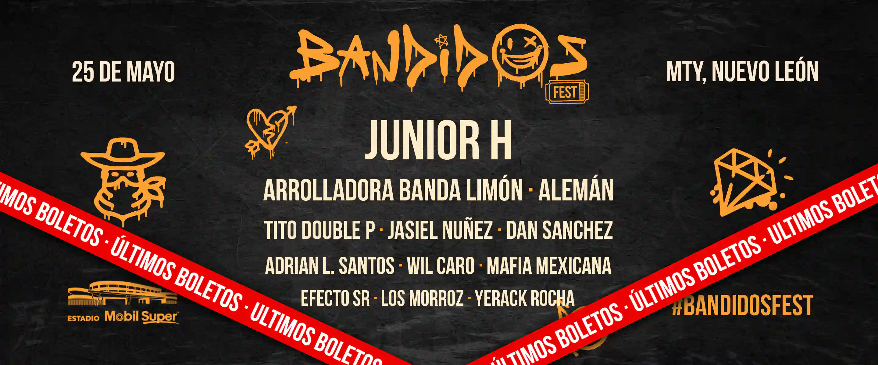 BANDIDOS FESTIVAL, JUNIOR H, ALEMAN -- SUPER HOT SALE